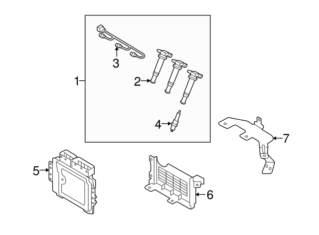 Genuine Ignition Coil for 2007-2009 Hyundai Santa Fe | Part# 27301 ...