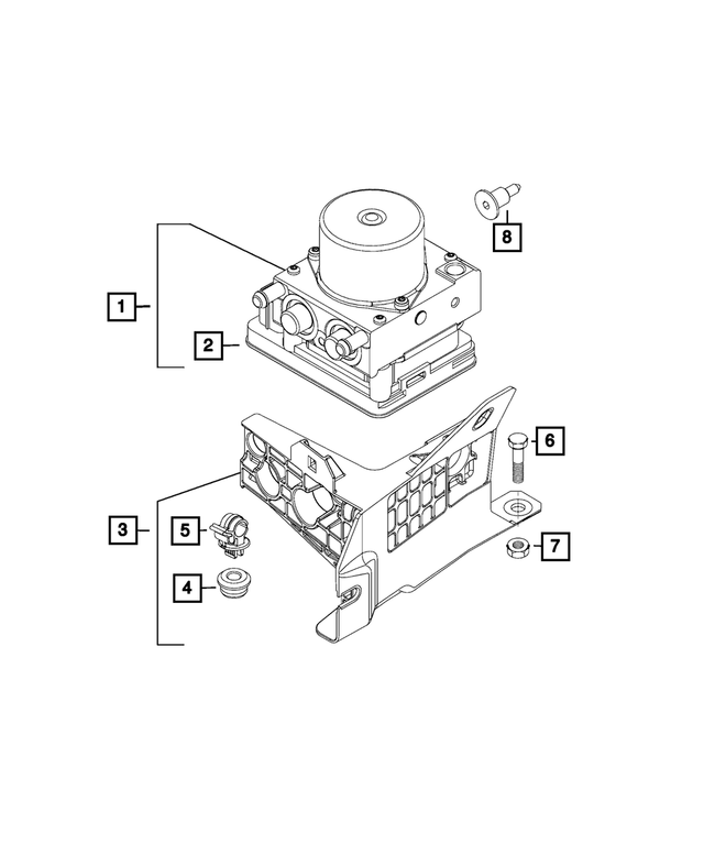 2014-2019 Fiat 500L Hydraulic Control Unit Bracket 68201776aa ...