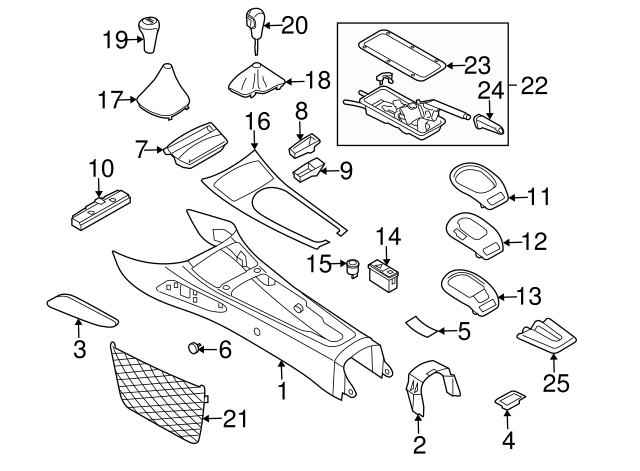 Genuine BMW 51-16-7-055-746 | Console | FREE Shipping on Most Orders ...