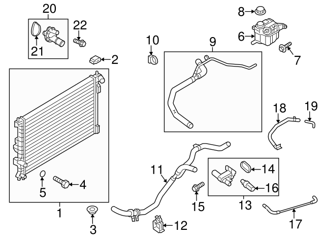 Ford DB5Z-8260-D - Upper Hose - 2013-2015 Ford Explorer | OEM Ford ...