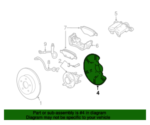2007-2017 GM Rear Brake Dust Shield 20933373 GM | GMPartsDirect.com