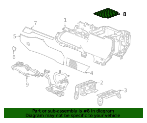 2021-2023 GM Console Mat 84265942 | GMPartsDirect.com