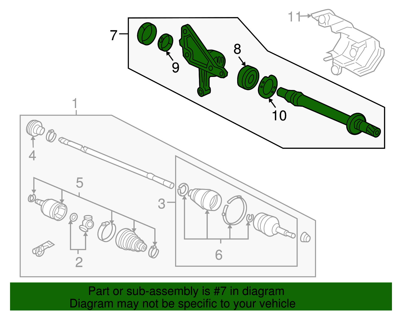 44500-SDB-A00 - Intermediate Shaft 2003-2007 Honda Accord | Honda Parts ...