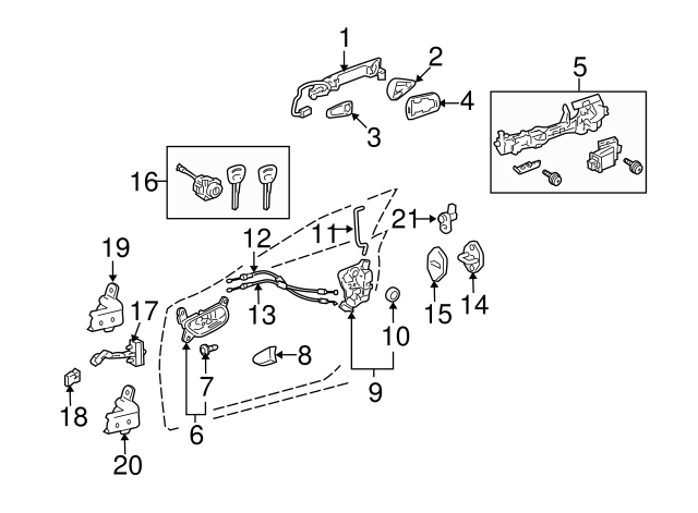 2014-2023 Lexus Lock Cable 69710-53060 | OEM Parts Online