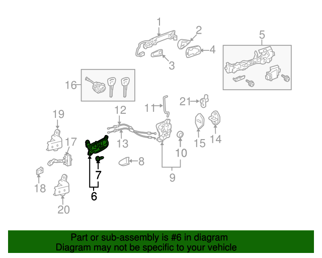 Lexus OEM Handle, Inside Part# 69207-30071-E0 | OEM Vehicle Parts
