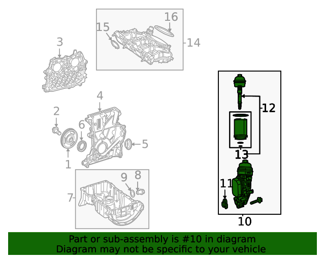 260-180-04-00 - Oil Filter Housing - 2019-2021 Mercedes-Benz ...
