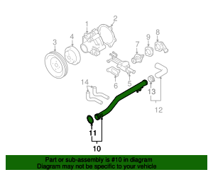2005-2009 Hyundai Water Pipe 25460-23000 | OEM Parts Online