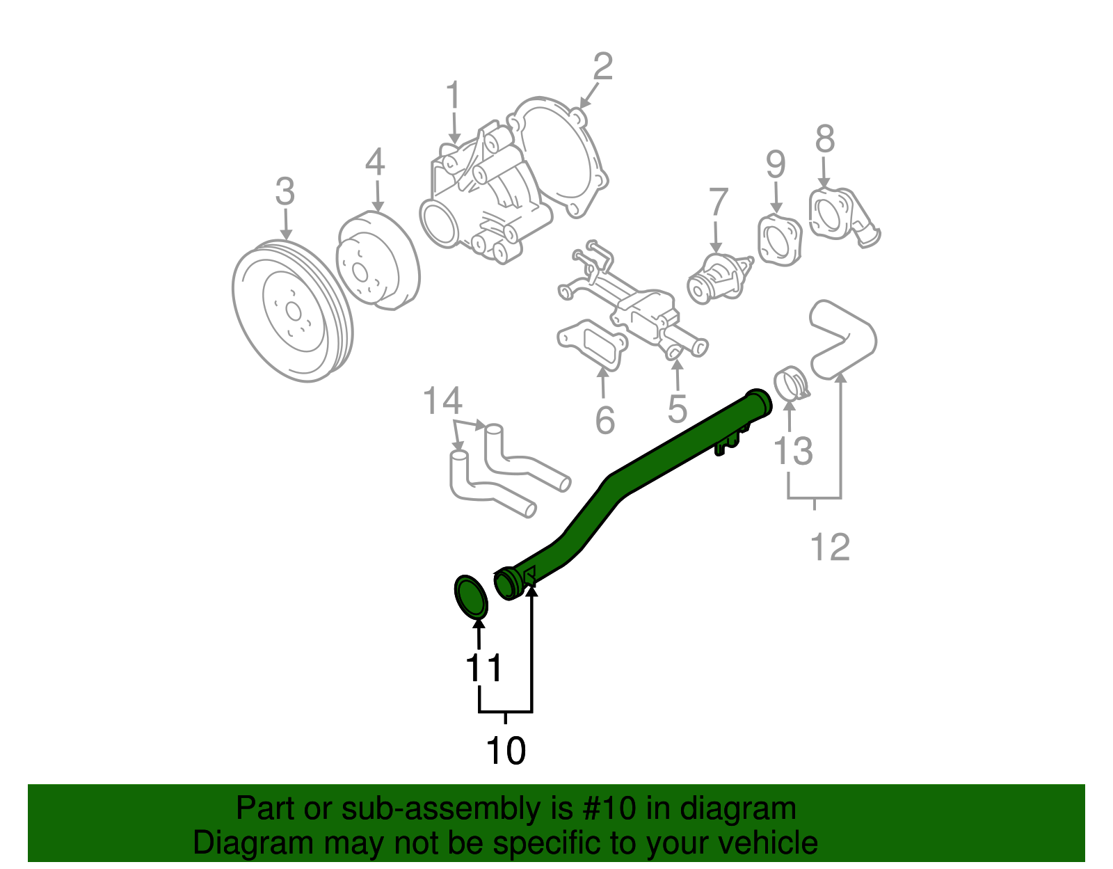 2005-2009 Hyundai Water Pipe 25460-23000 | Hyundai Wholesale Direct