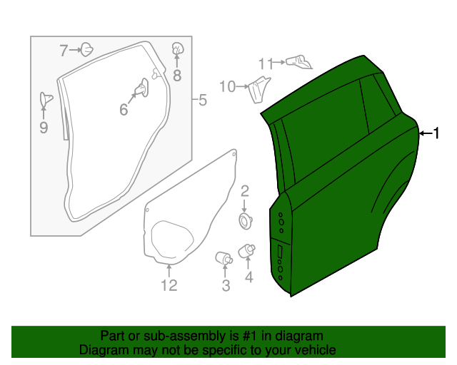 2018-2021 Subaru Crosstrek Door Shell 60409FL0419P | QuirkParts