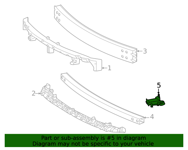 52102-08010 - Bumper Cover Reinforcement Bracket - 2021-2023 Toyota ...