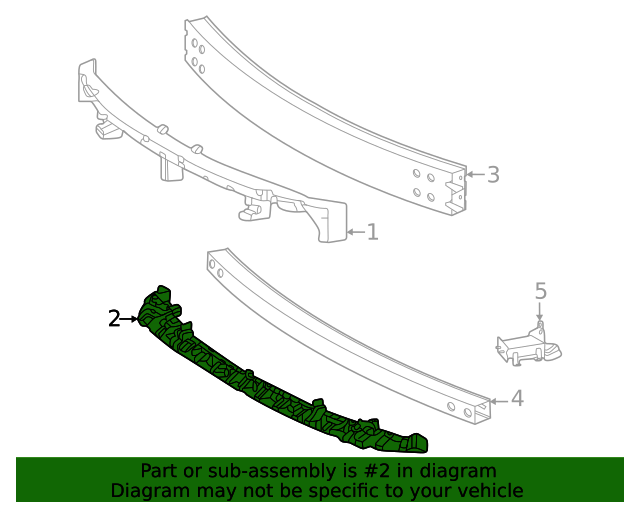 52618-08010 - Lower Absorber - 2021-2024 Toyota Sienna | OEM Genuine ...