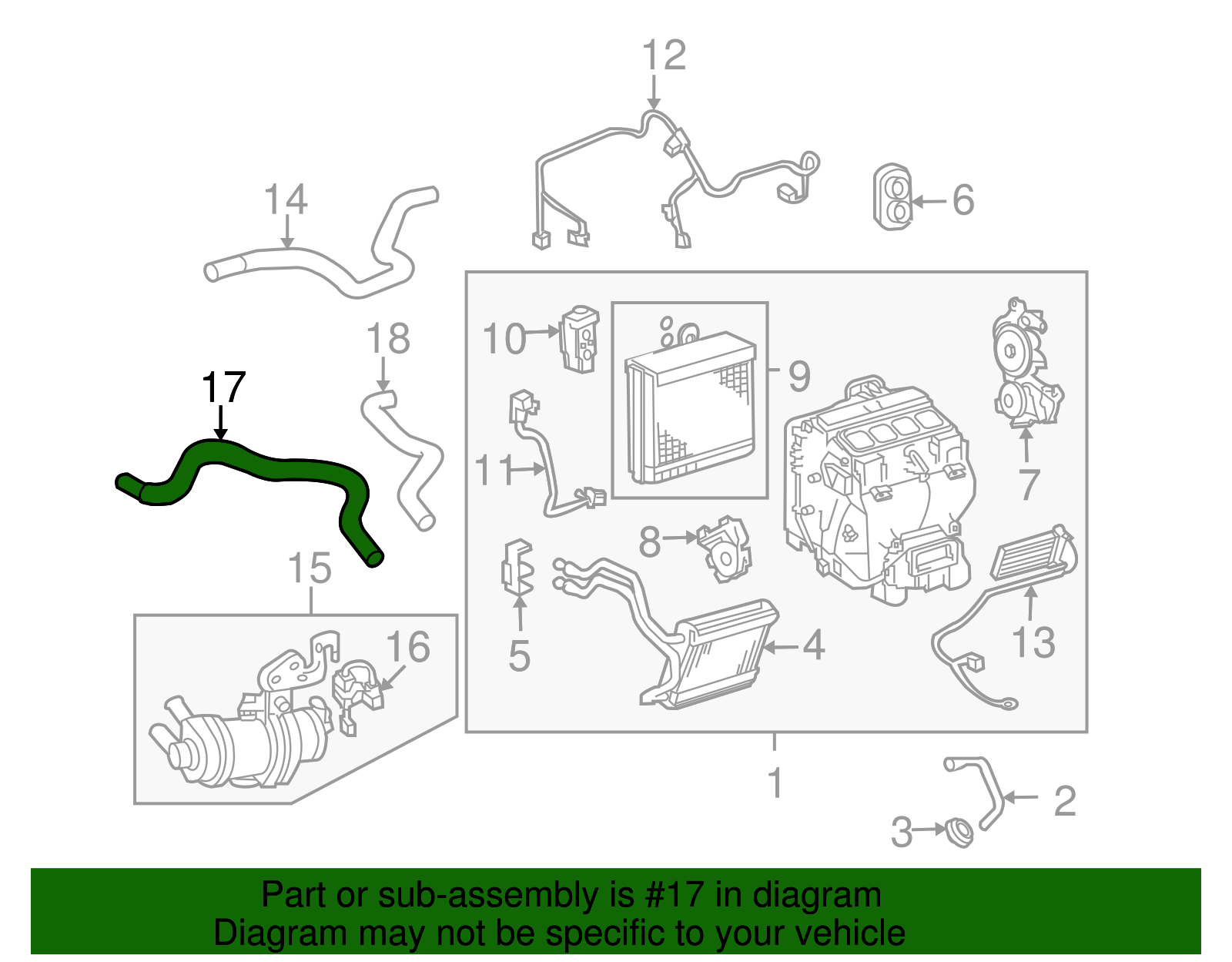 87245-06670 - HVAC Heater Hose 2010-2011 Toyota Camry | AutoNation Parts