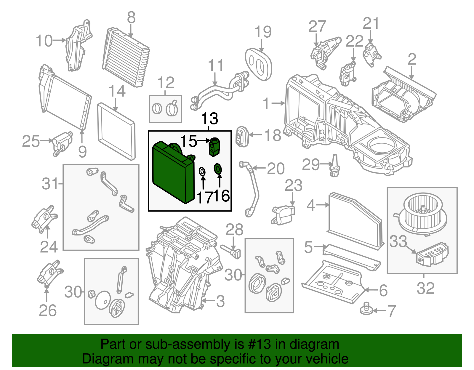 2005-2018 Volkswagen Evaporator Core 1K1-820-103-E | OEM VW Parts Haus