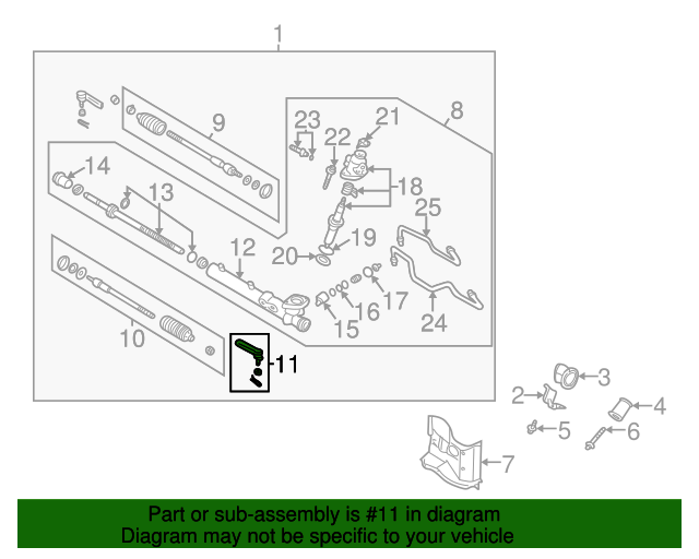 1997-2008 Nissan Outer Tie Rod D8520-15U26 | TascaParts.com