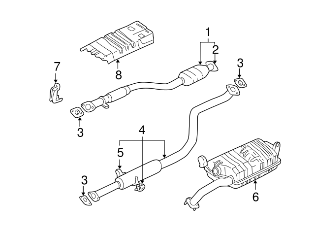 Genuine Exhaust Pipe To Manifold Gasket for 1990-2011 Hyundai | Part# 28764-28020 | Hyundai OEM ...
