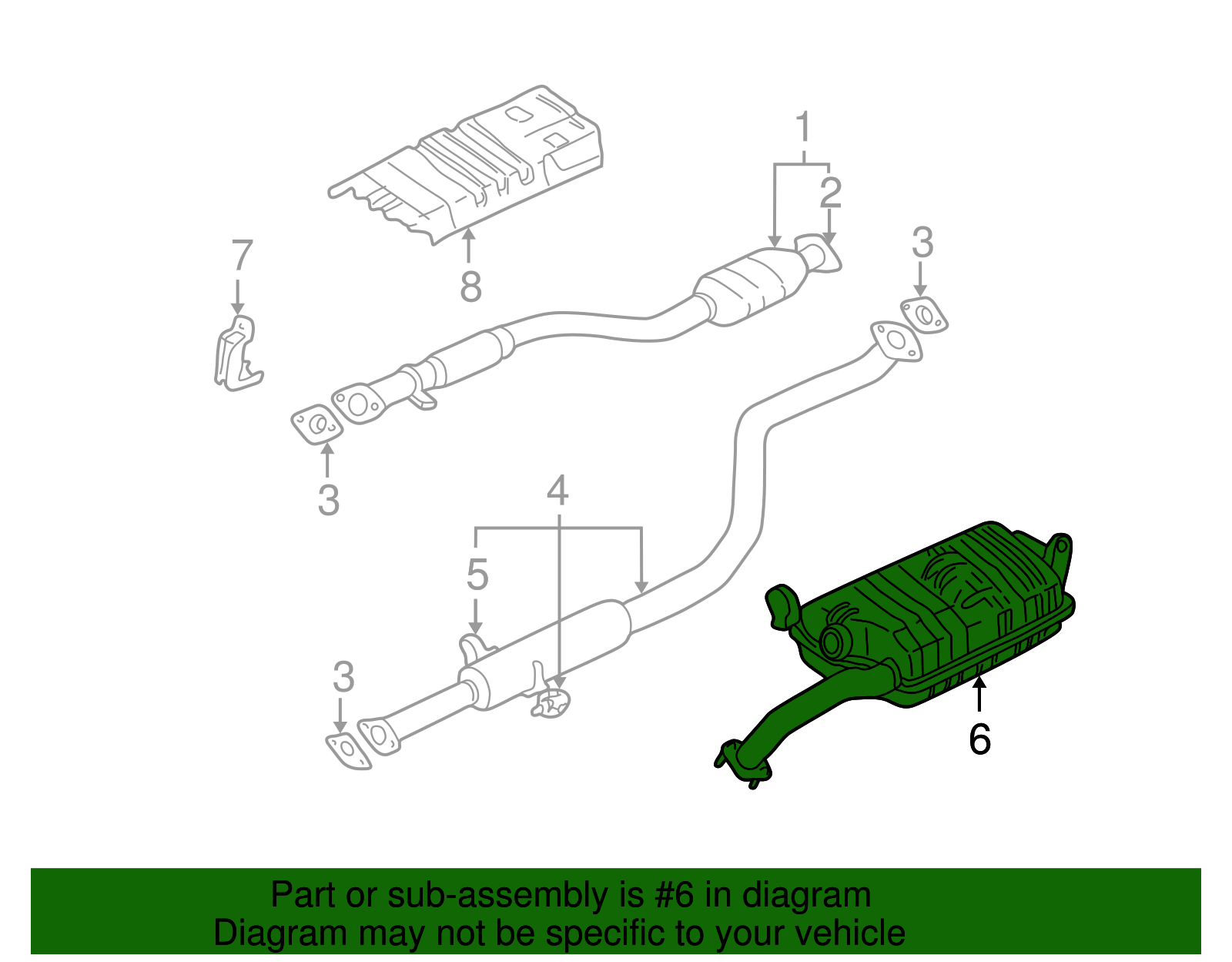 2001-2003 Hyundai Elantra Muffler & Pipe 28700-2D801 | Hyundai ...