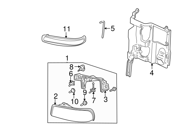 1999-2006 Chevrolet Driver Side Daytime Running, Parking, and Turn ...