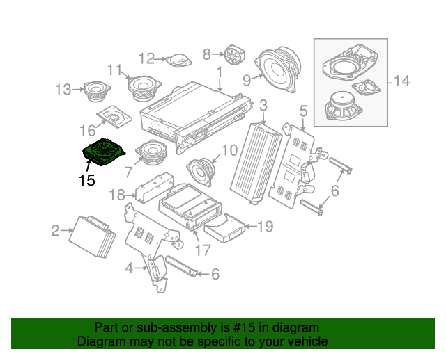 65-13-9-143-141 - Woofer - 2004-2010 BMW | Buy BMW Parts Now