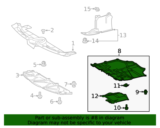 Genuine Toyota Rear Shield part# 51410-02290 for 2019-2024 Toyota ...