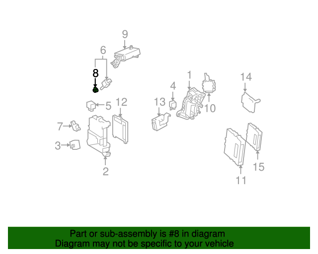 2010-2015 Toyota Switch Adjuster 84345-51010 | Toyota Parts Center