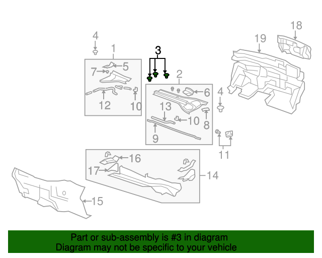 1991-2018 Acura Clip, Front Cowl 91501-SL4-003 | OEM Parts Online
