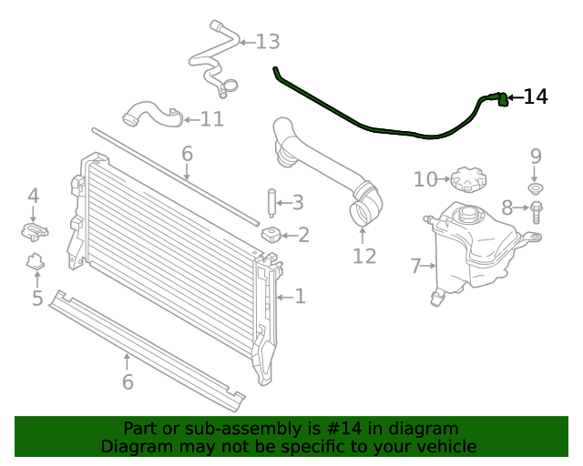 17-12-8-658-483 - Overflow Hose - 2020-2024 Mini Cooper Countryman ...