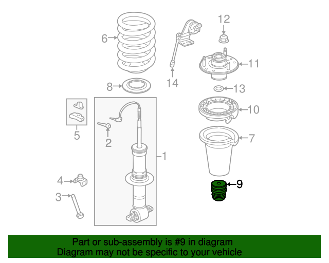 2011-2020 GM Suspension Strut Bumper 84157475 GM | GMPartsDirect.com