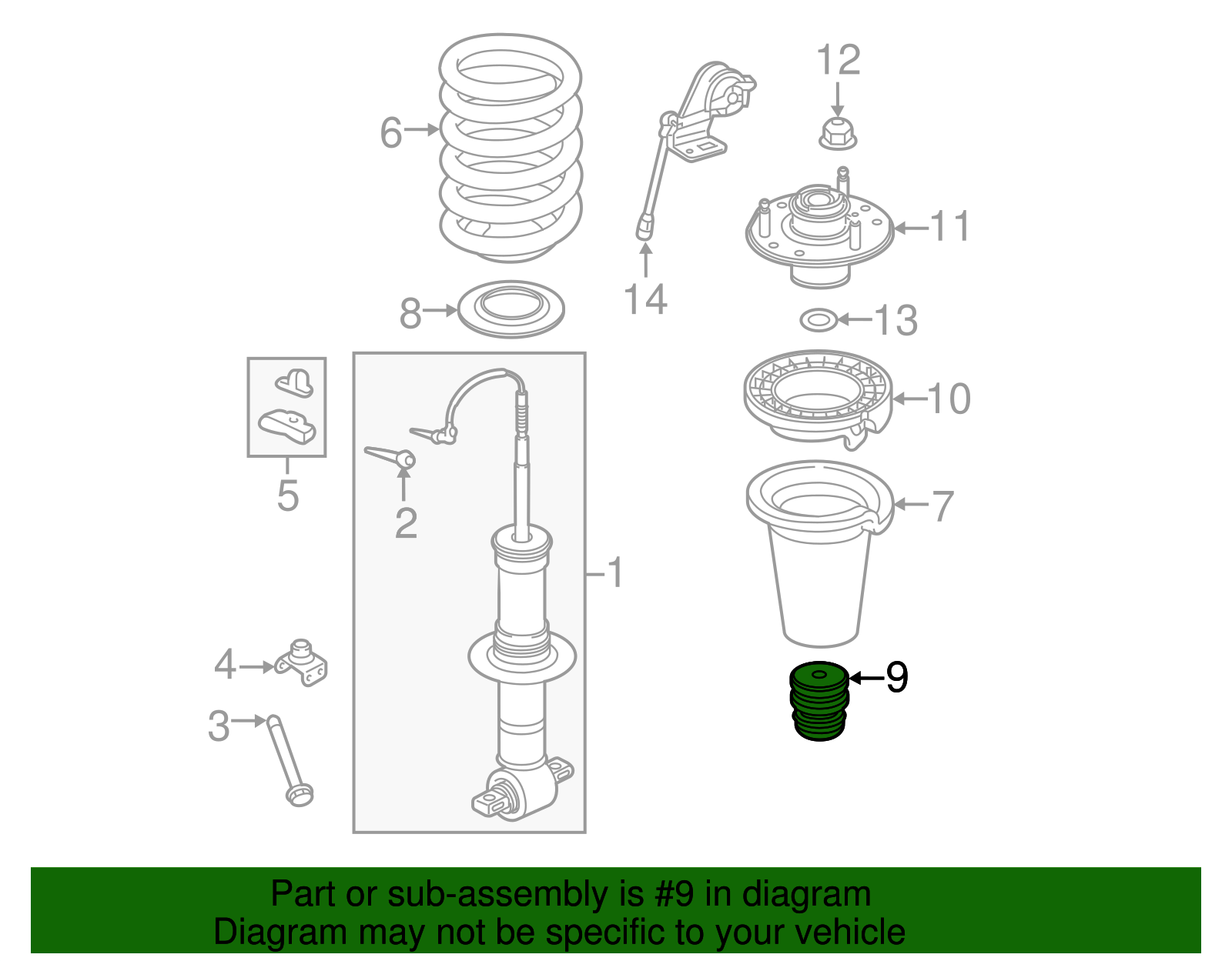 2011-2020 GM Suspension Strut Bumper 84157475 GM | GMPartsDirect.com