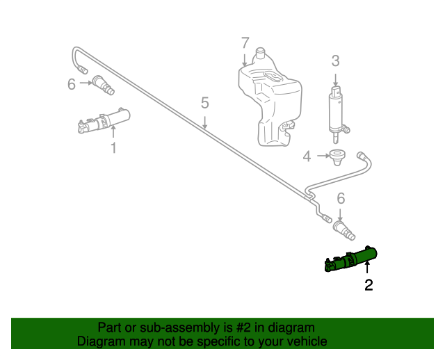 221-860-13-47 - Headlight Washer Nozzle 2007-2014 Mercedes-Benz ...