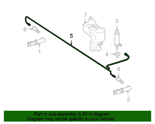 2007-2014 Mercedes-Benz Washer Hose 2218600392 | AutoNationParts.com