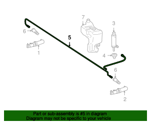 2007-2014 Mercedes-Benz Washer Hose 2218600392 | AutoNationParts.com