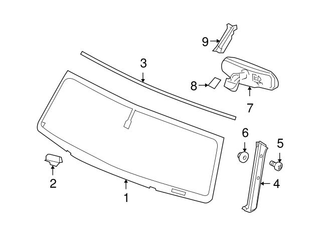 2003-2004 Hummer H2 Windshield 15102299 | GMPartsDirect.com