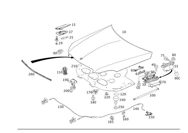 204-880-13-57 - Hood 2010-2014 Mercedes-Benz C63 AMG | Mercedes-Benz ...