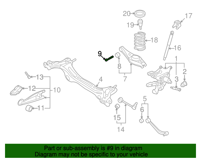 55230-4D100 - Lower Control Arm Pivot Bolt - 2014 Kia Sedona | Kia Auto ...