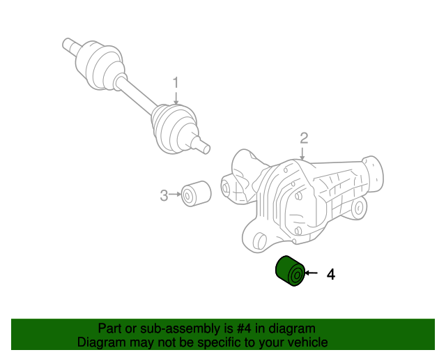 164-333-13-14 - Differential Assembly Insulator 2006-2012 Mercedes-Benz ...