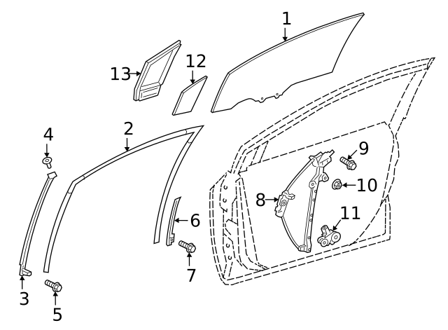 2019-2022 Toyota Corolla Weatherstrip Front Door 68215-02010 | Toyota ...