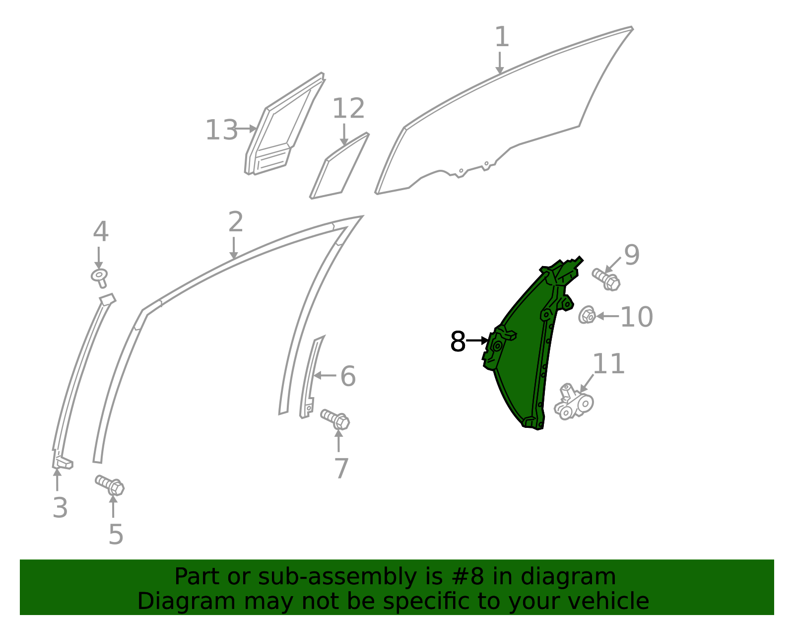 2019-2021 Toyota Corolla Window Regulator 69801-12272 | Toyota Parts Center