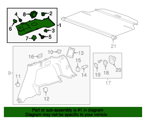 84297517 - Jet Black Driver Side Quarter Upper Trim Panel 2017-2024 ...