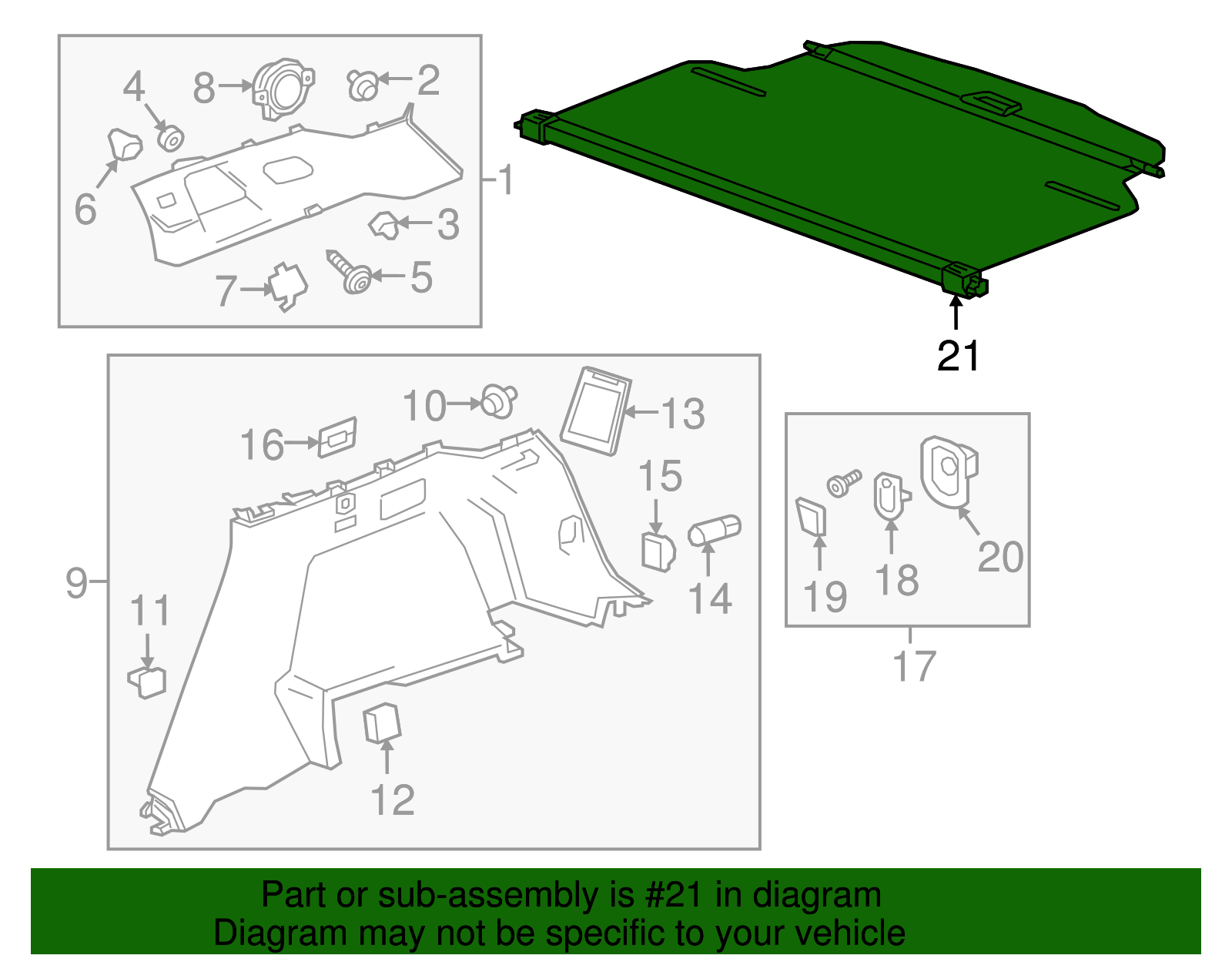 2017-2025 Cadillac XT5 Cargo Area Security Enclosure 84118908 | GM ...