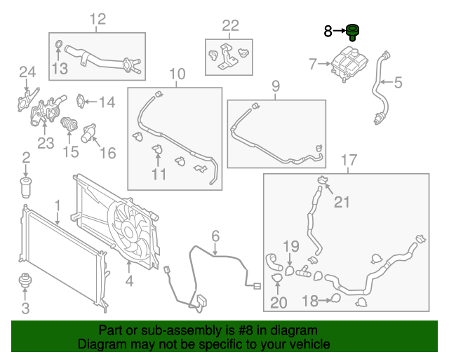 Z601-15-205A - Reservoir Cap 2012-2013 Mazda 3 | AutoNationParts.com