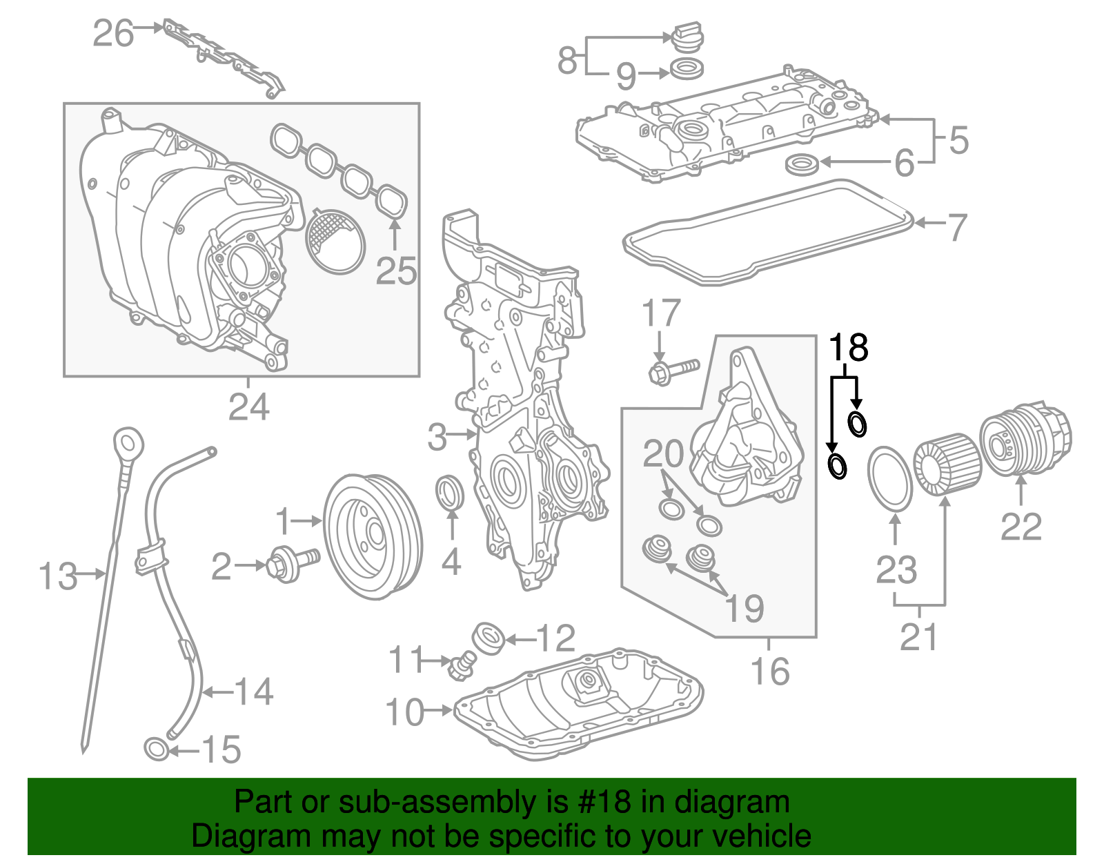 2008-2024 Toyota Engine Oil Filter Adapter Seal 96723-24020 | Toyota ...
