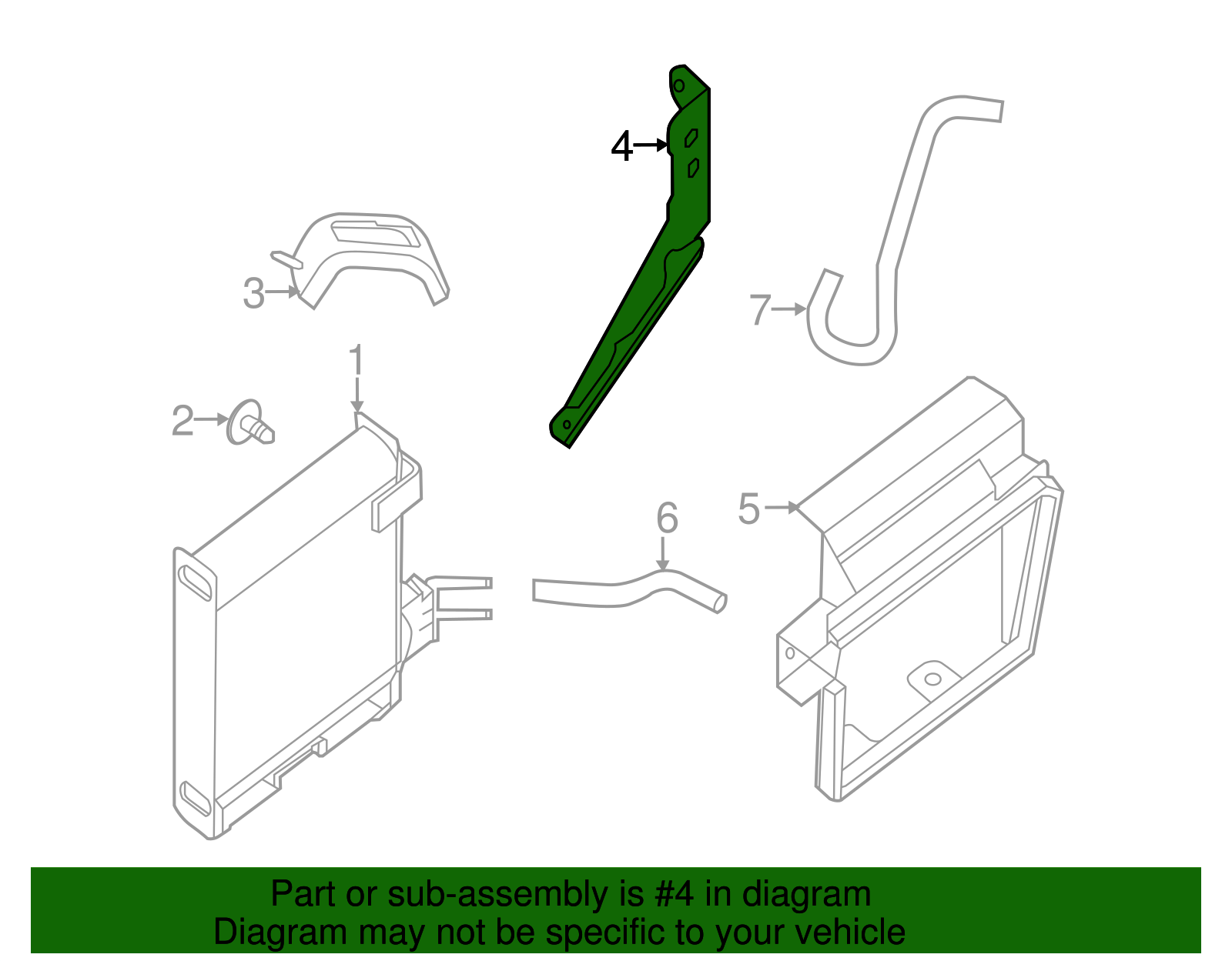 2013-2020 Nissan Pathfinder Trans Cooler Lower Bracket 21613-3JA0B ...