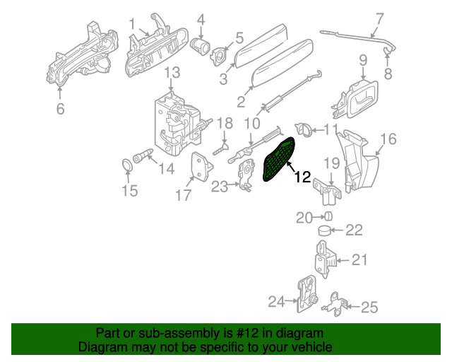 8P4-837-916 - Exterior Door Handle Cover 2006-2013 Audi | AutoNationParts.com