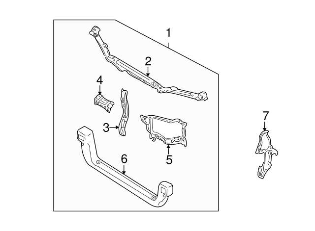 2000-2004 Volvo Radiator Support 30621237 | TascaParts.com