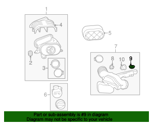 1999-2012 GM Air Intake Grommet 25178714 GM | GMPartsDirect.com