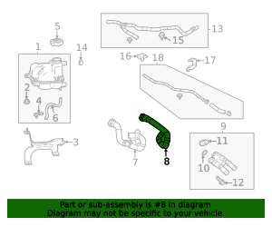2022 Cadillac CT4 Heater Hose 84842063 | GMPartsDirect.com