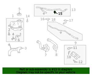 2022 Cadillac CT4 Auxiliary Radiator Outlet Pipe Clip 11548857 ...