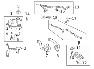 2022 Cadillac CT4 Auxiliary Radiator Outlet Pipe Clip 11548857 ...