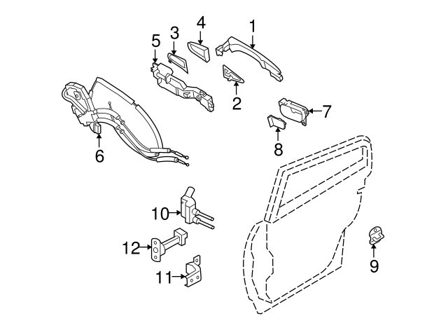 H0646-1BA0A (h06461ba0a) - Escutcheon - Outside Handle | Infiniti Parts Net