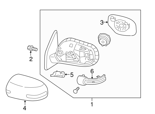 2016-2019 Mitsubishi Outlander Sport Mirror Outside 7632C538 | OEM ...